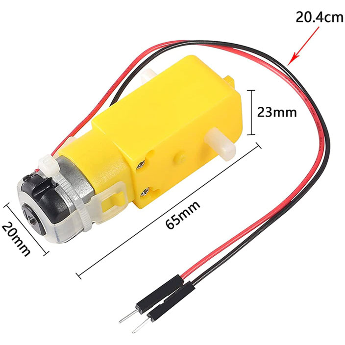 Geared Dc Motor With Cable Arduino Diy Dual Shaft 200rpm Xump