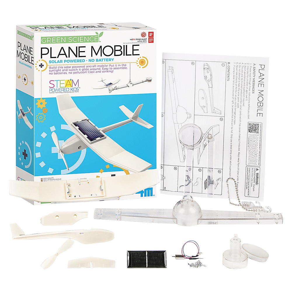 Green Science Solar-Powered Plane Mobile Kit | xUmp